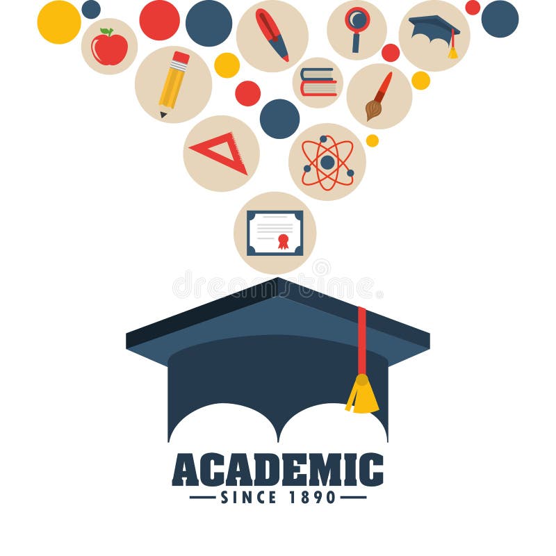 Academic education design stock illustration. Illustration of study ...