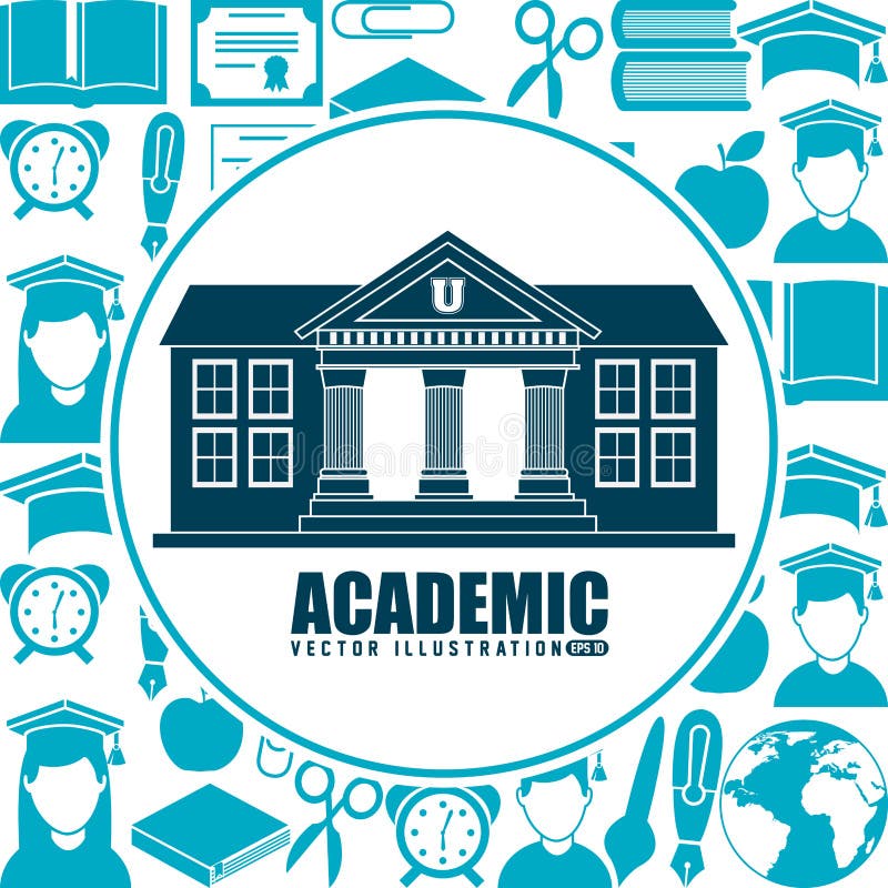 Academic education design stock illustration. Illustration of ...