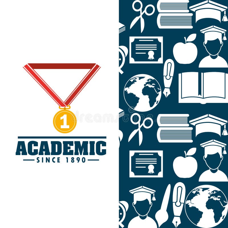 Academic education design stock illustration. Illustration of ...