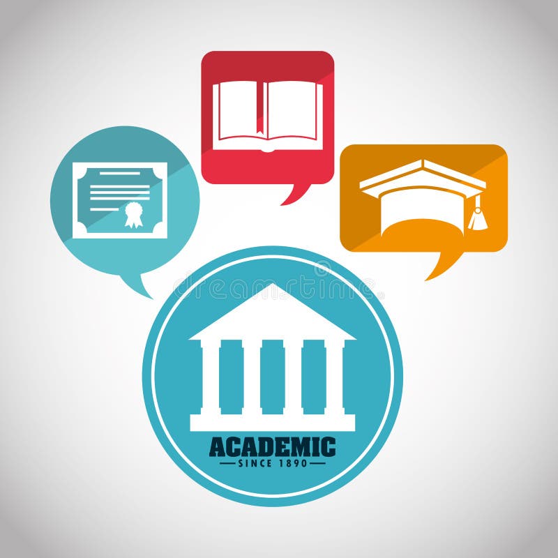 Academic education design stock illustration. Illustration of ...