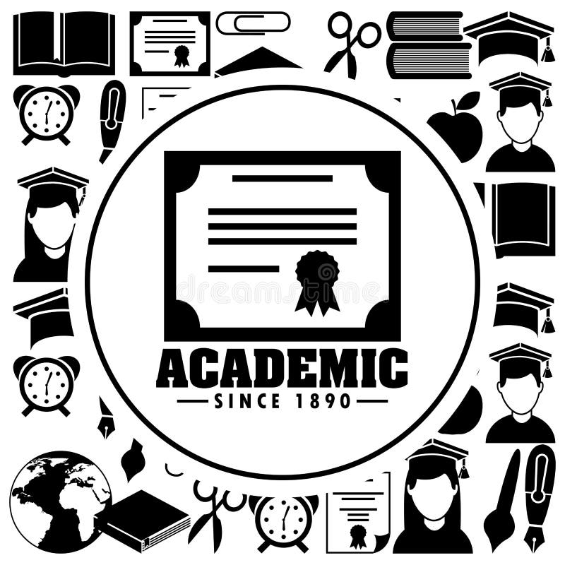 Academic education design stock illustration. Illustration of college ...