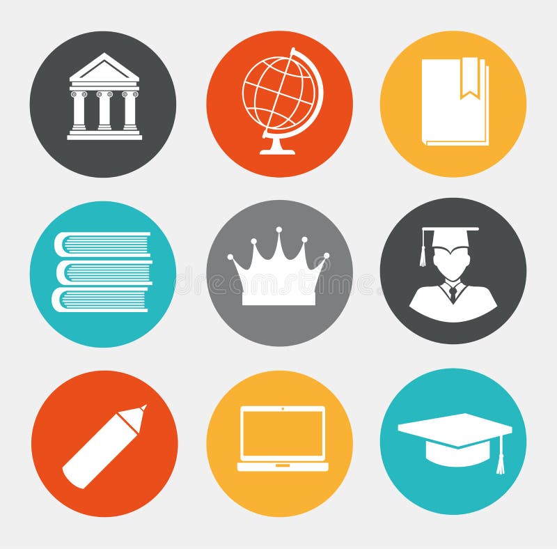 Academic Education and Elearning Stock Vector - Illustration of element ...