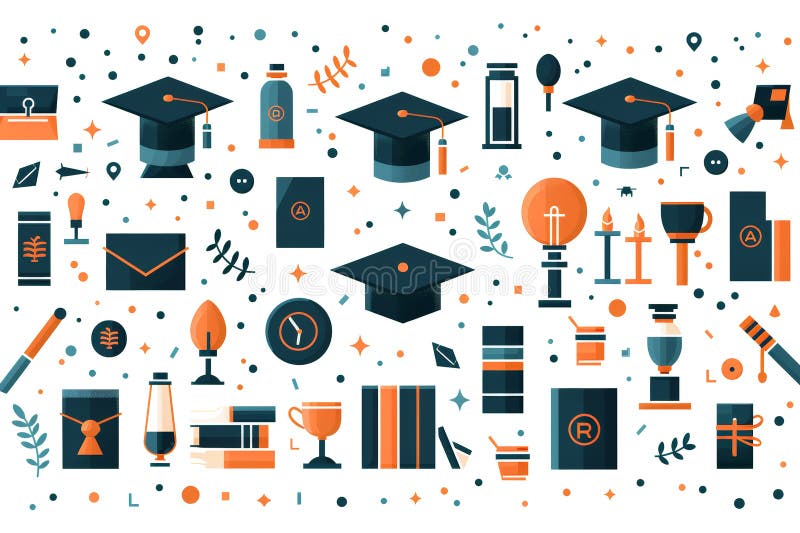 Academic and Educational Elements Pattern, Ideal for Scholarly or ...