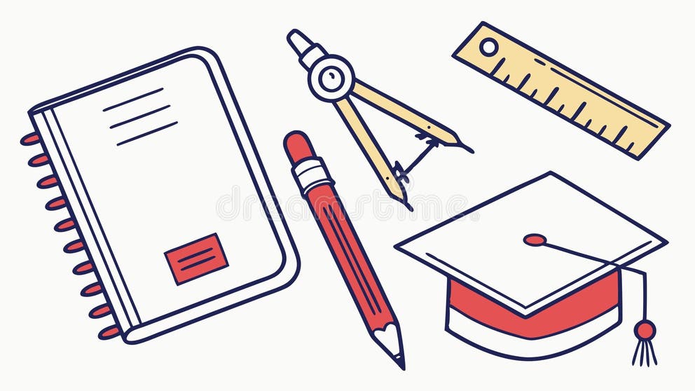 Academic Essentials for Math and Graduation, Vector Design Generative ...