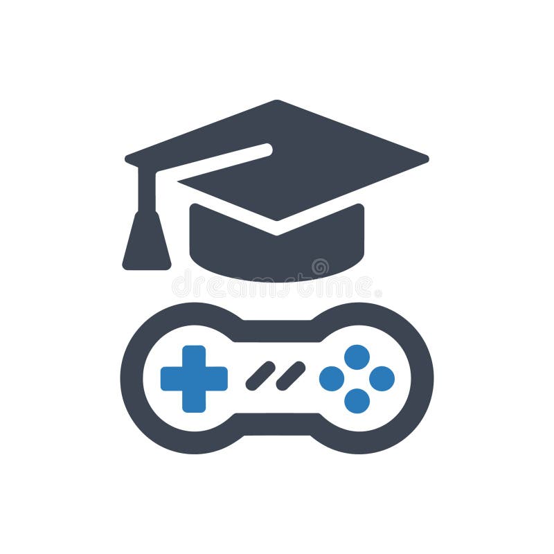 Academic Gaming Learning Icon Stock Illustration - Illustration of ...