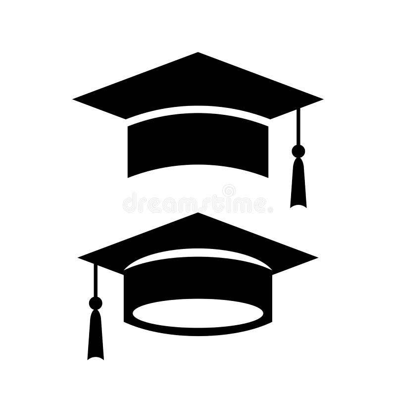 Academic Graduation Cap Vector Icon Stock Vector - Illustration of ...