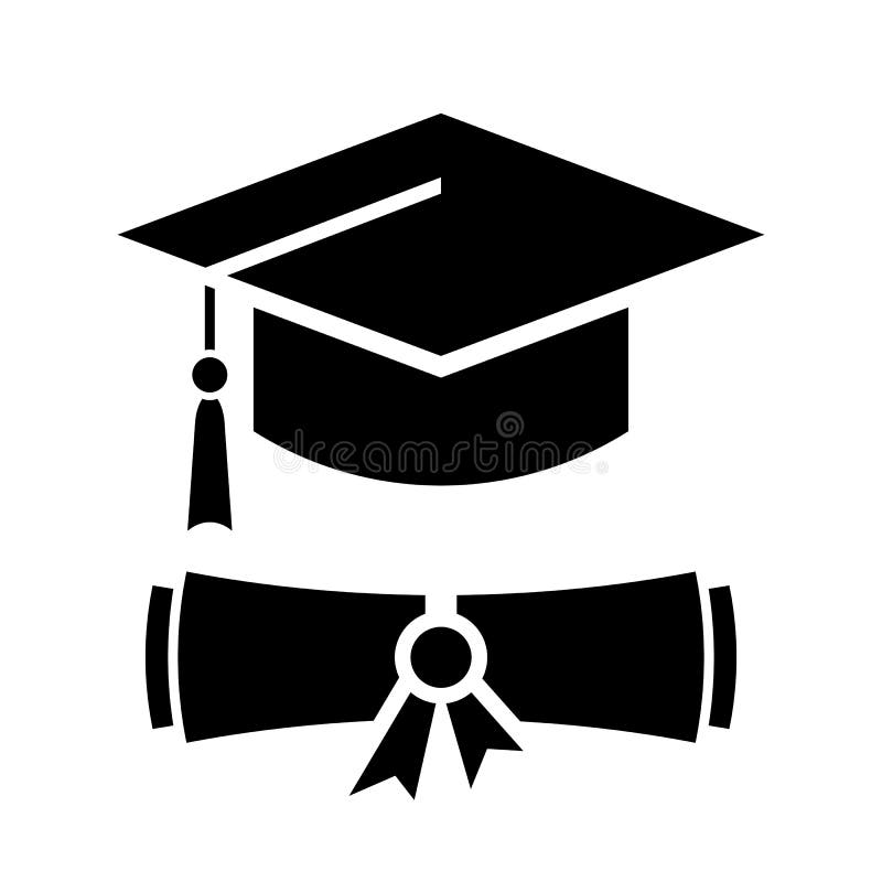 Academic Graduation Vector Icon Stock Vector - Illustration of academy ...