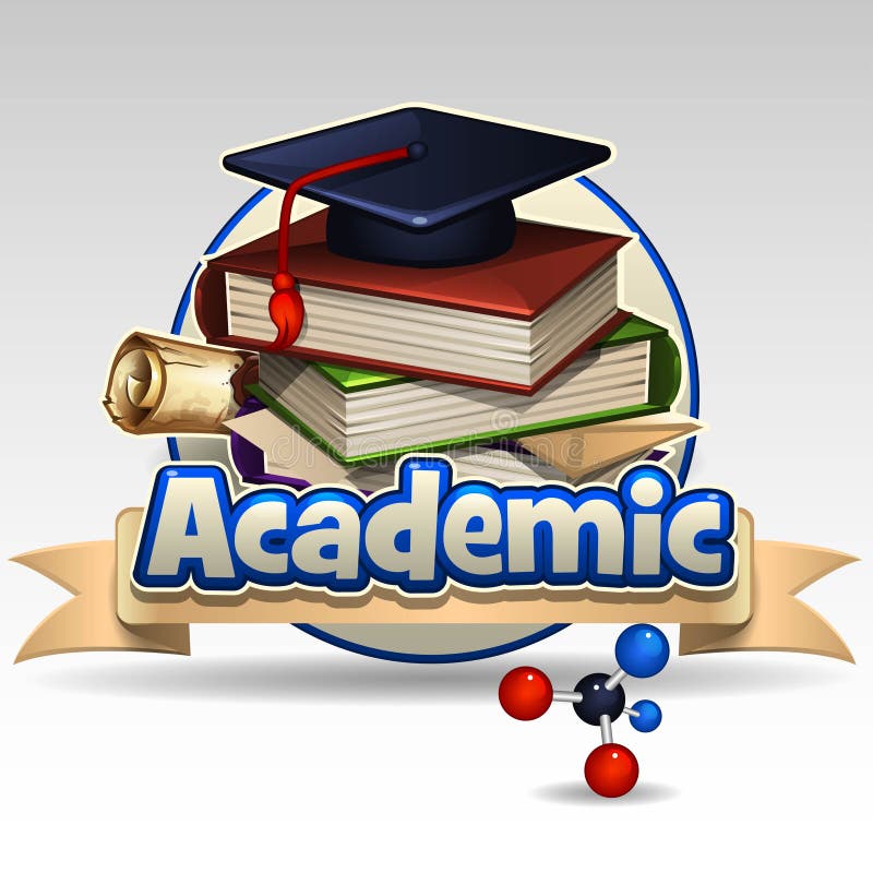 Academic icon stock vector. Illustration of pencil, academic - 58793590
