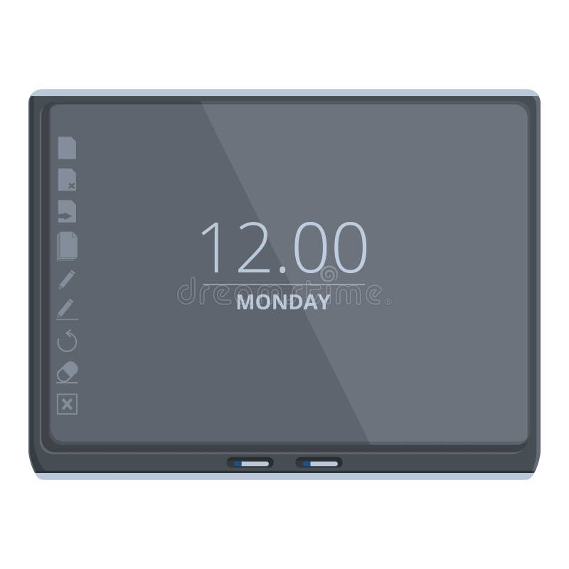 Academic Interactive Board Icon Cartoon Vector. Data Workplace Stock ...