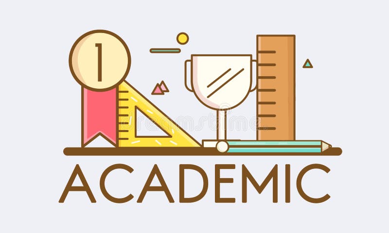 Academic Knowledge Literacy Wisdom Education Concept Stock Illustration ...