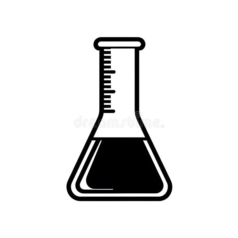 Academic Lab Flask Icon - Science Education & Discovery Graphic Stock ...
