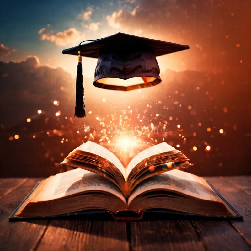 Academic Learning Concept Digital Collage Illustration with Graduate ... Academic Learning Concept Digital Collage Illustration with Graduate ...