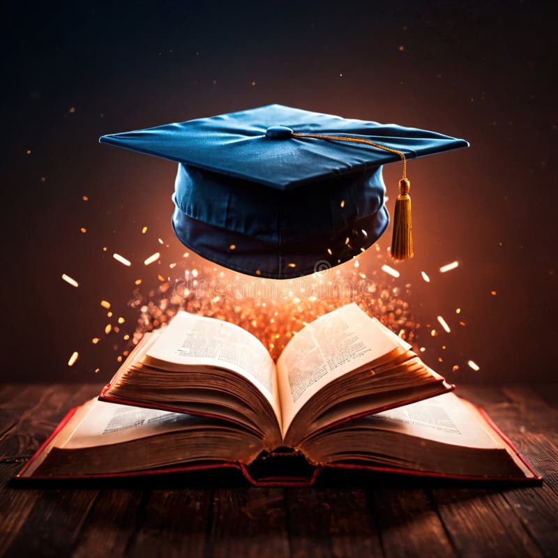 Academic Learning Concept Digital Collage Illustration with Graduate ... Academic Learning Concept Digital Collage Illustration with Graduate ...