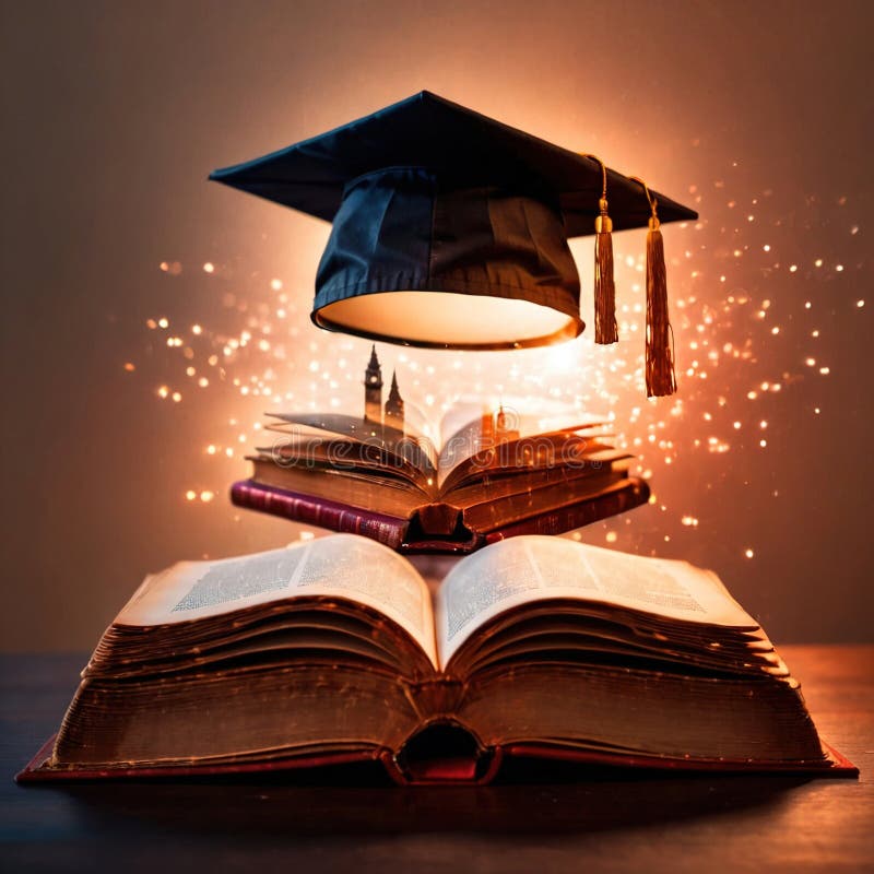Academic Learning Concept Digital Collage Illustration with Graduate ... Academic Learning Concept Digital Collage Illustration with Graduate ...