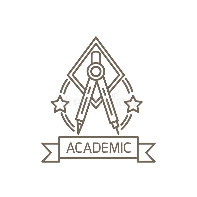 Academic Logo Element. Vector Illustration Decorative Design Stock ...