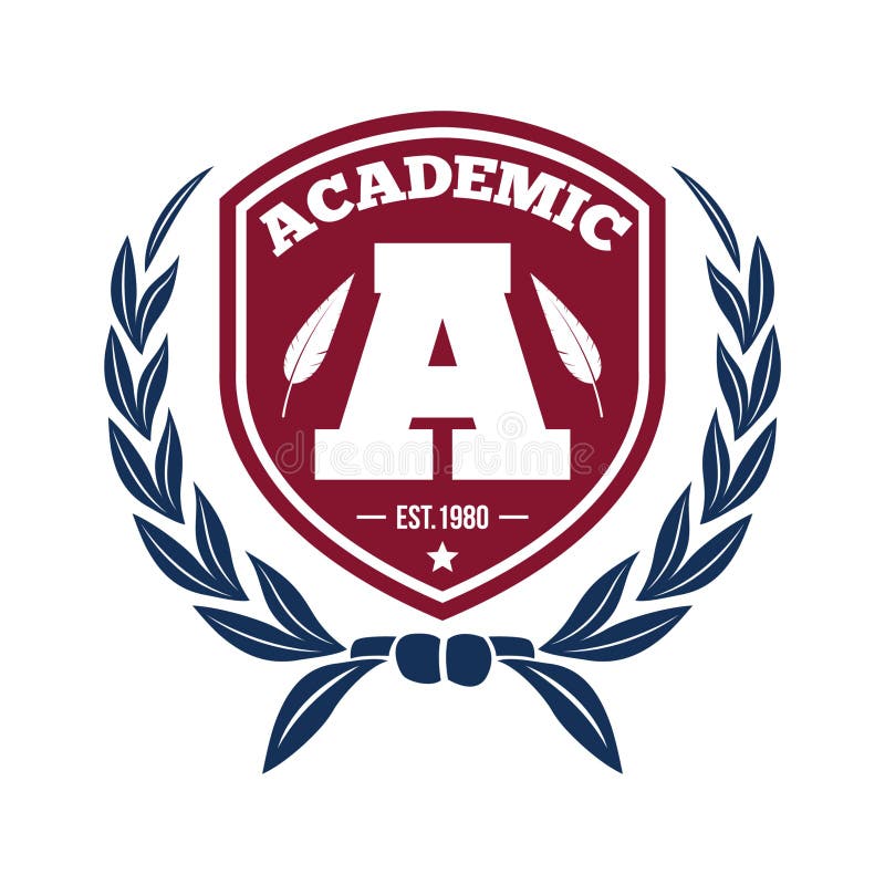 Academic logo design stock vector. Illustration of universities - 182796324