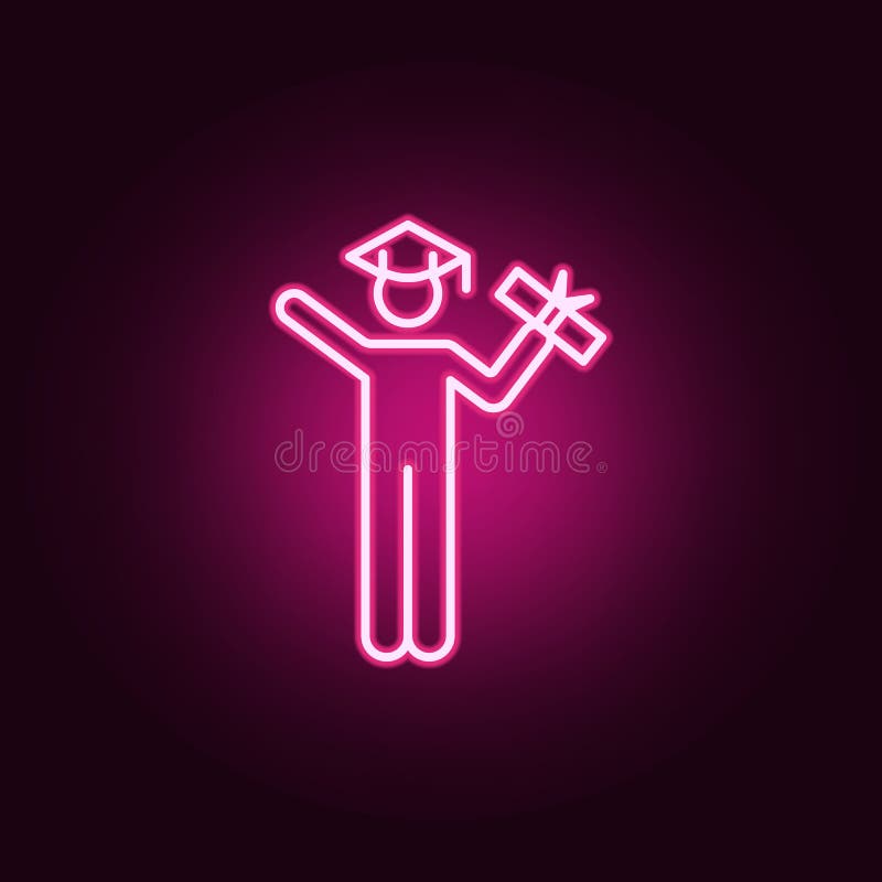 Academic Neon Icon. Elements of Conceptual Figures Set Stock ...