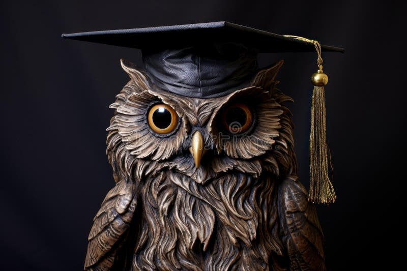 Academic Owl Graduation Cap. Generate Ai Stock Illustration ...
