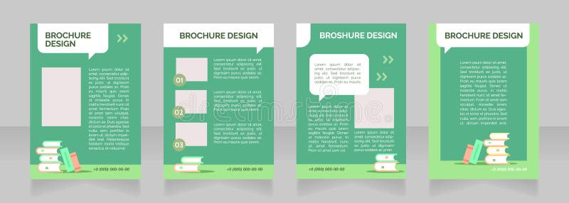 Academic Program for Students Blank Brochure Layout Design Stock Vector ...