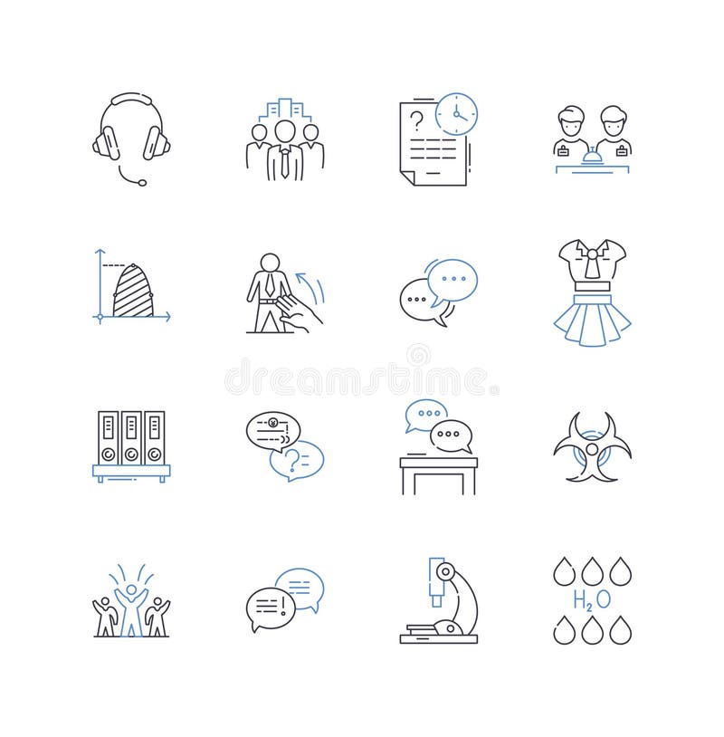 Academic Progression Line Icons Collection. Advancement, Development ...