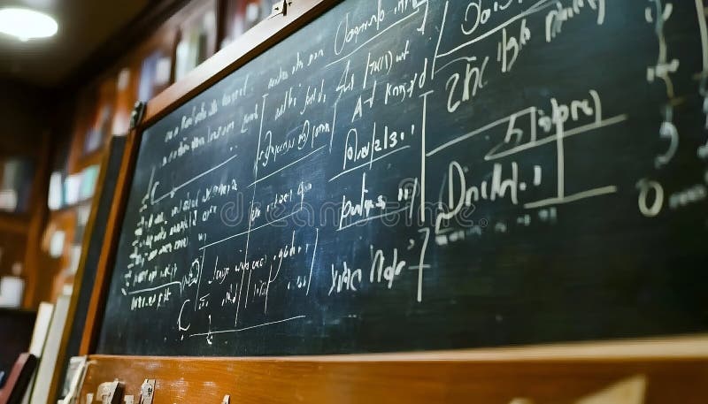 Academic Pursuits Captured on a Vintage Chalkboard Amidst a Classic ...