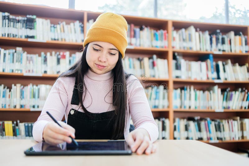 Academic Pursuits: Front View of Young Female University Student ...