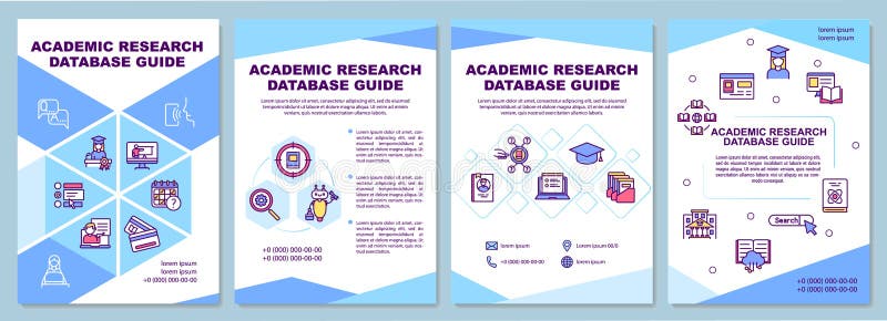 Academic Research Database Guide Brochure Template Stock Vector ...