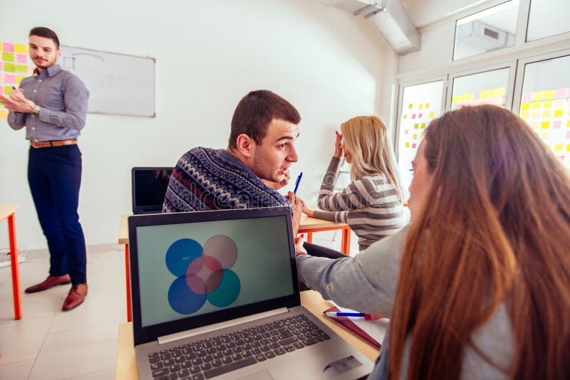 Academic students on class stock image. Image of briefing - 149098639