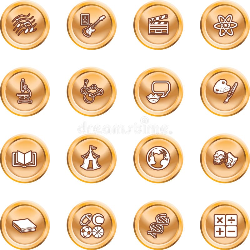 Subject category icon set stock vector. Illustration of ikon - 1520171