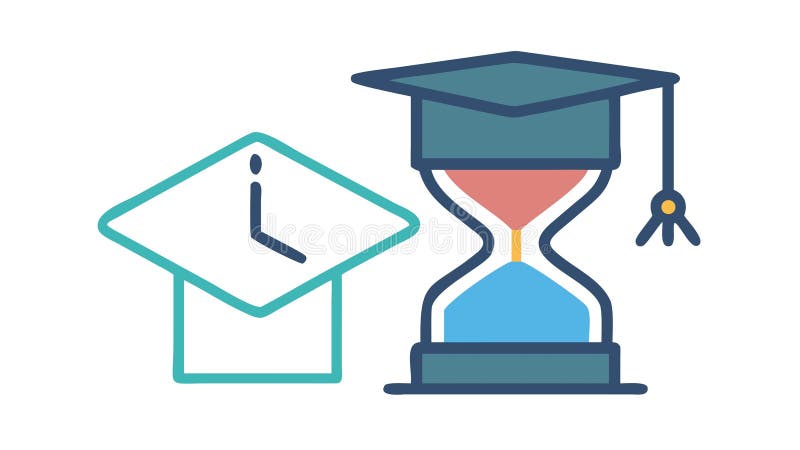 Academic Time Hourglass, Study Duration, Vector Design Generative AI ...