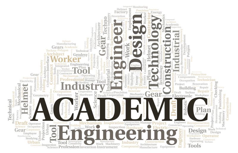 Academic Typography Word Cloud Create with the Text only Stock ...