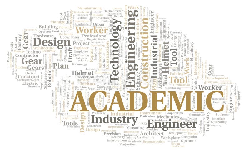 Academic Typography Word Cloud Create with the Text only Stock ...