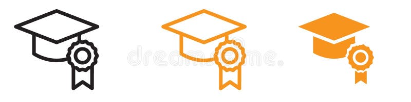 Academic University College Degree Icon for Education and Graduation ...