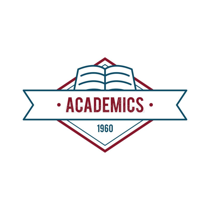Academics badge design stock vector. Illustration of student - 182796214