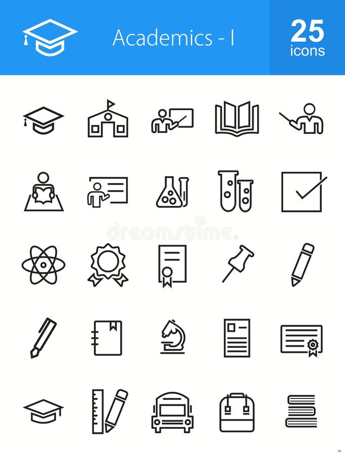 Academics stock vector. Illustration of graduate, school - 58689521