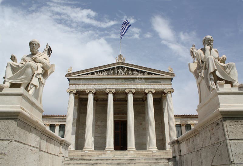 Academy of Athens, Greece stock image. Image of atenea - 12969745