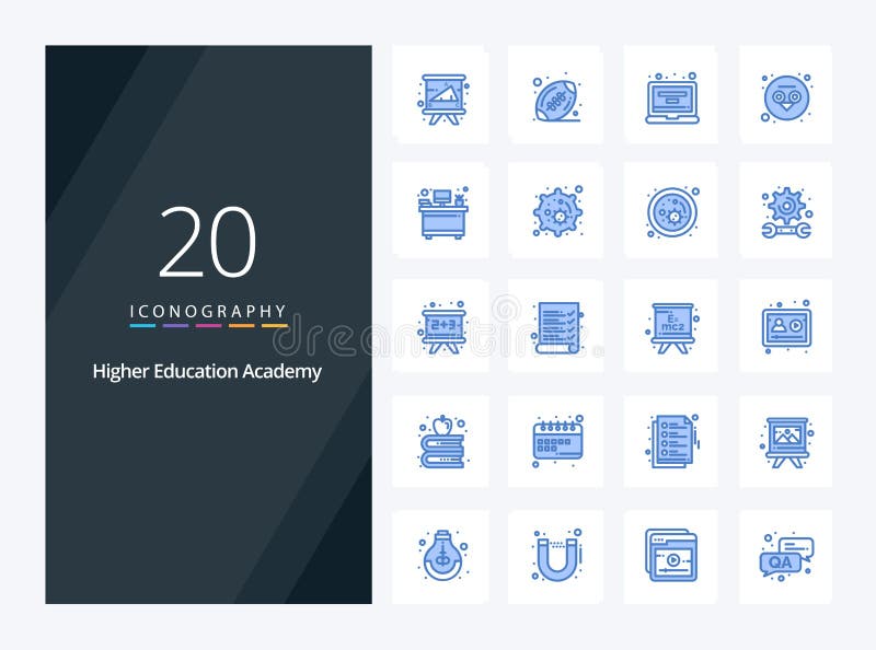 20 Academy Blue Color Icon for Presentation Stock Vector - Illustration ...
