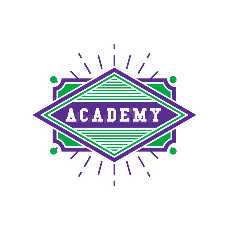 Academy Logo Element. Vector Illustration Decorative Design Stock ...