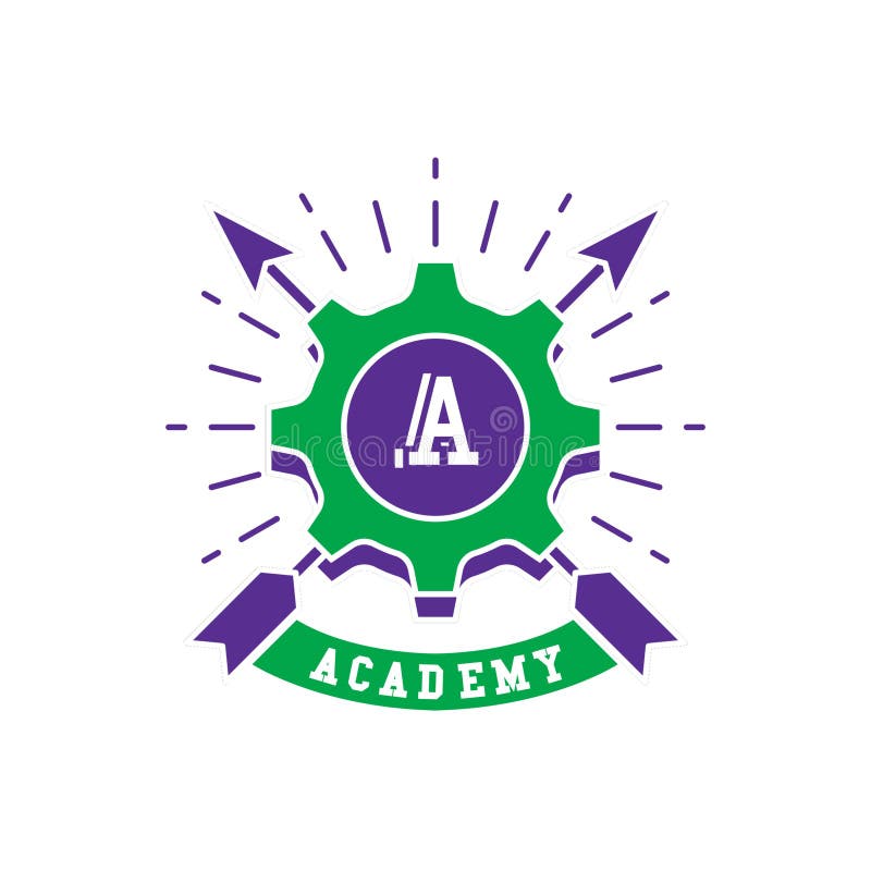 Academy Logo Element. Vector Illustration Decorative Design Stock ...