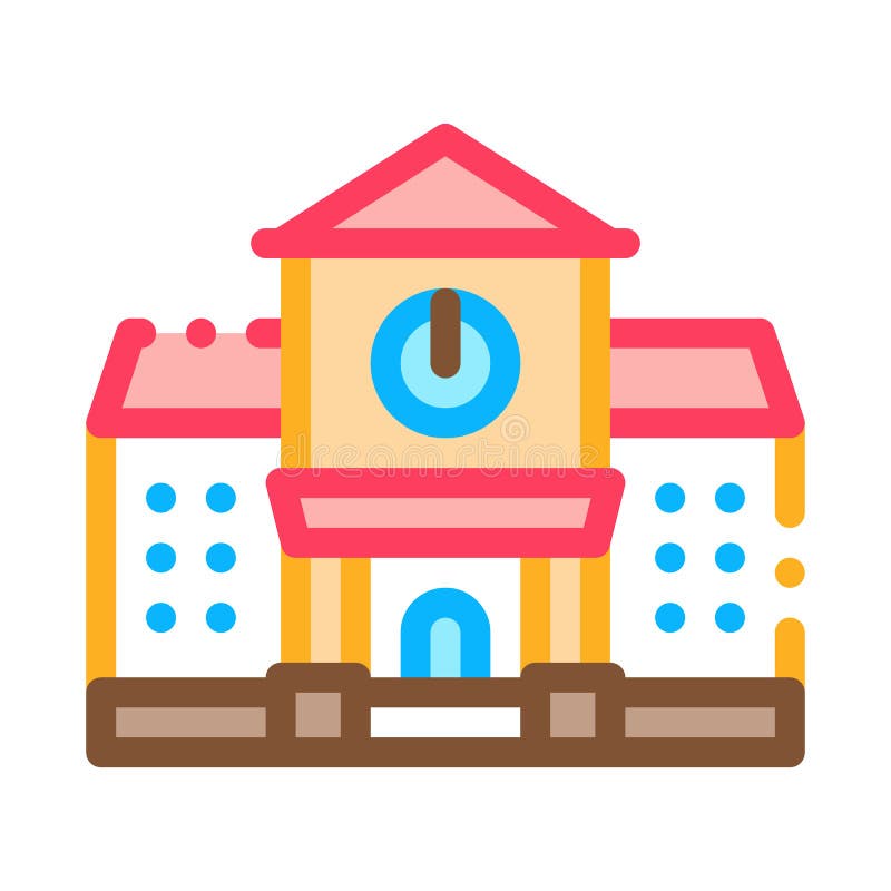 Academy Study Building Icon Vector Outline Illustration Stock Vector ...