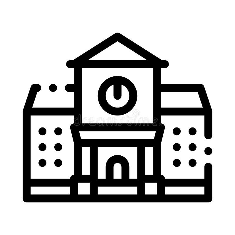 Academy Study Building Icon Vector Outline Illustration Stock Vector ...