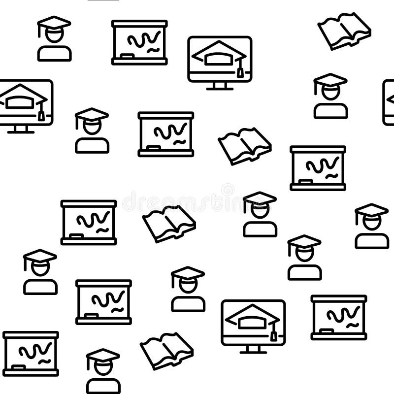 Academy Study Collection Elements Icons Set Vector Stock Vector ...