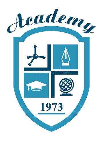 Academy Symbol with Science Stock Vector - Illustration of logo ...