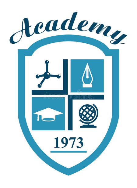 Academy Symbol with Science Stock Vector - Illustration of logo ...