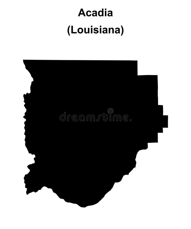 Acadia outline map stock vector. Illustration of boundary - 361601495