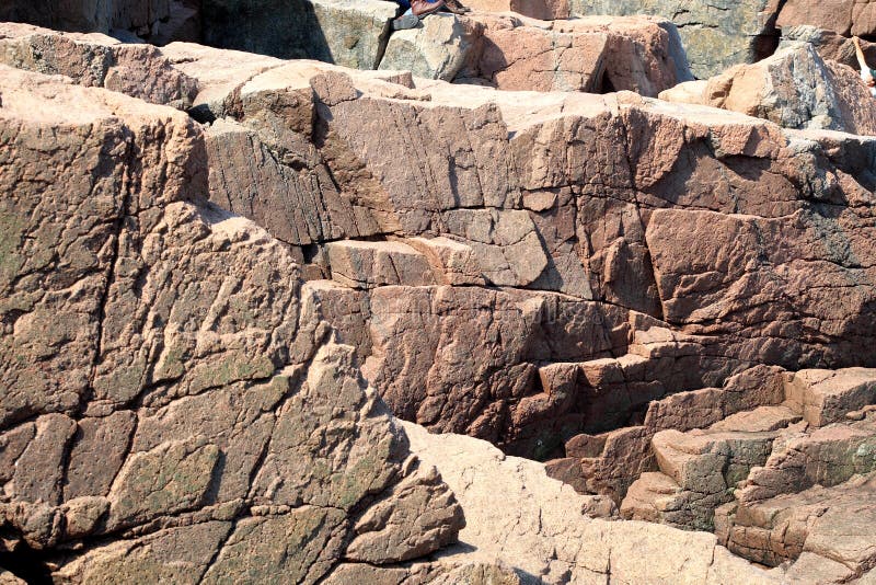 Acadia Pink Granite stock photo. Image of texture, shore - 2814662