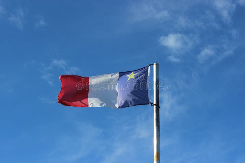 Acadian flag stock image. Image of acadian, canada, flag - 258835349