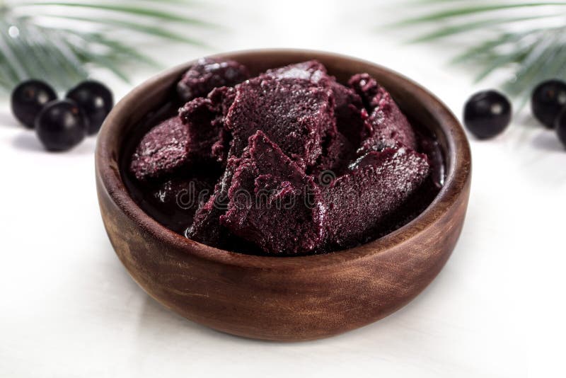 Acai in the pot stock image. Image of black, nutrient - 30904957