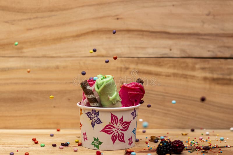 Acai with Sweets and Chocolate, Delicious Dessert Stock Photo - Image ...