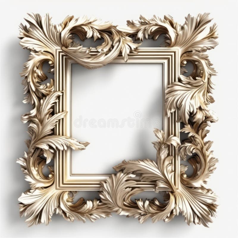 Acanthus Leaves Drawing Frame.. Created Using Generative Al Tools Stock ...